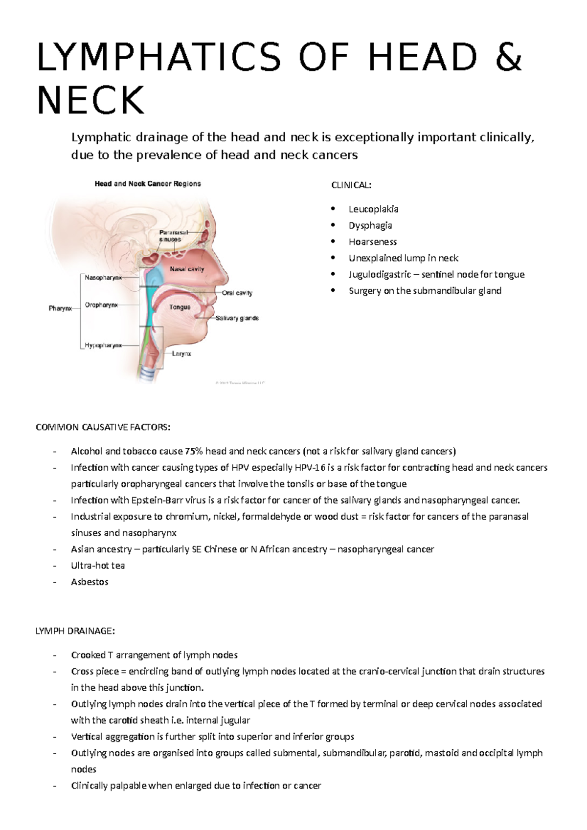 8. Lymphatics of Head & Neck - LYMPHATICS OF HEAD & NECK Lymphatic ...