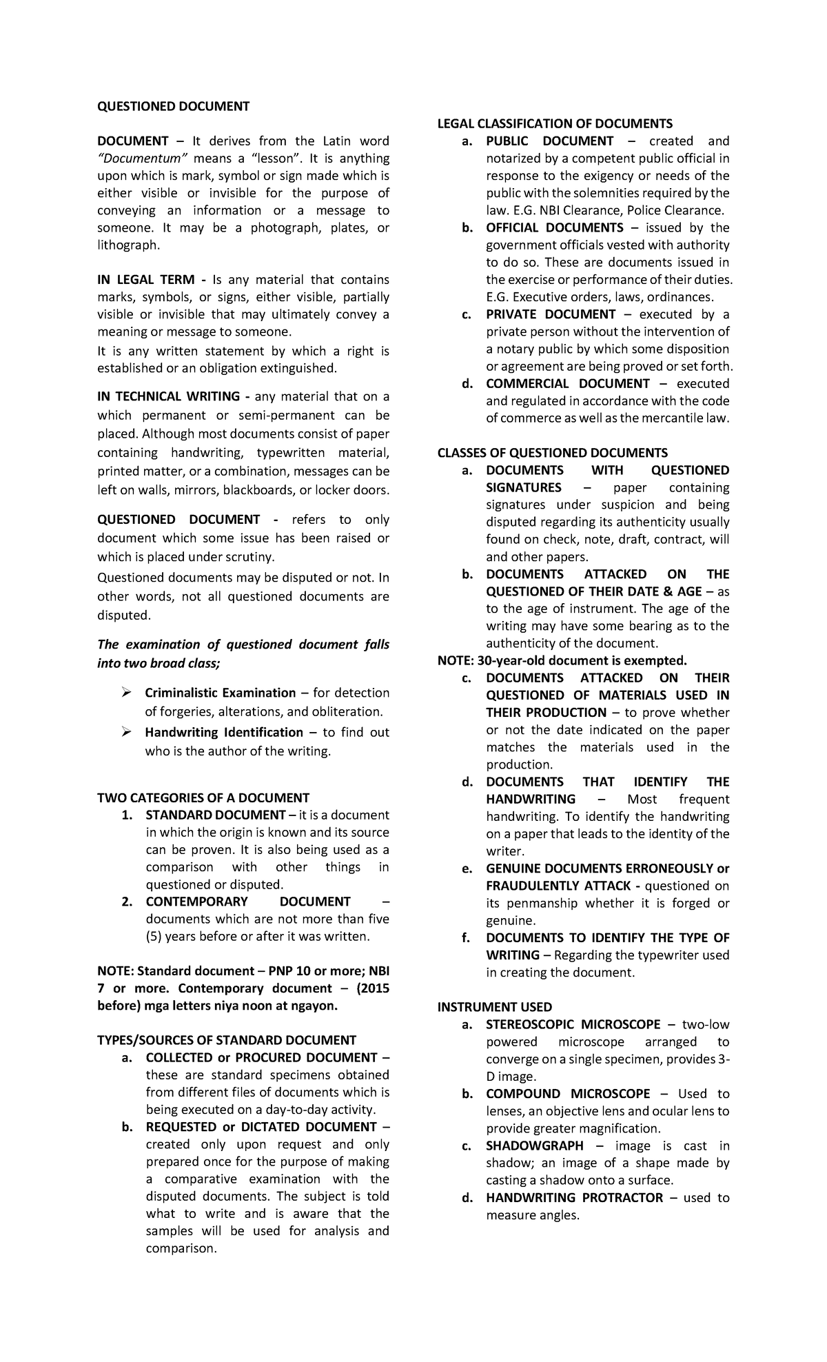 Questioned- Document - for board exam review - QUESTIONED DOCUMENT ...