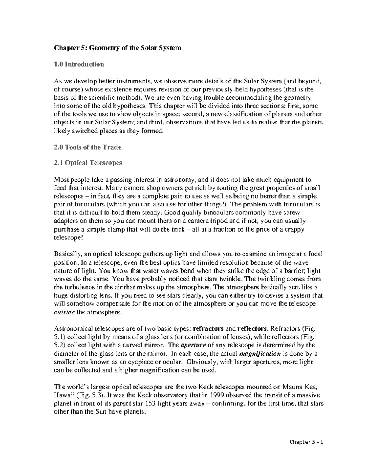 Chapter 5 Geometry of the solar system-1 - Chapter 5: Geometry of the ...