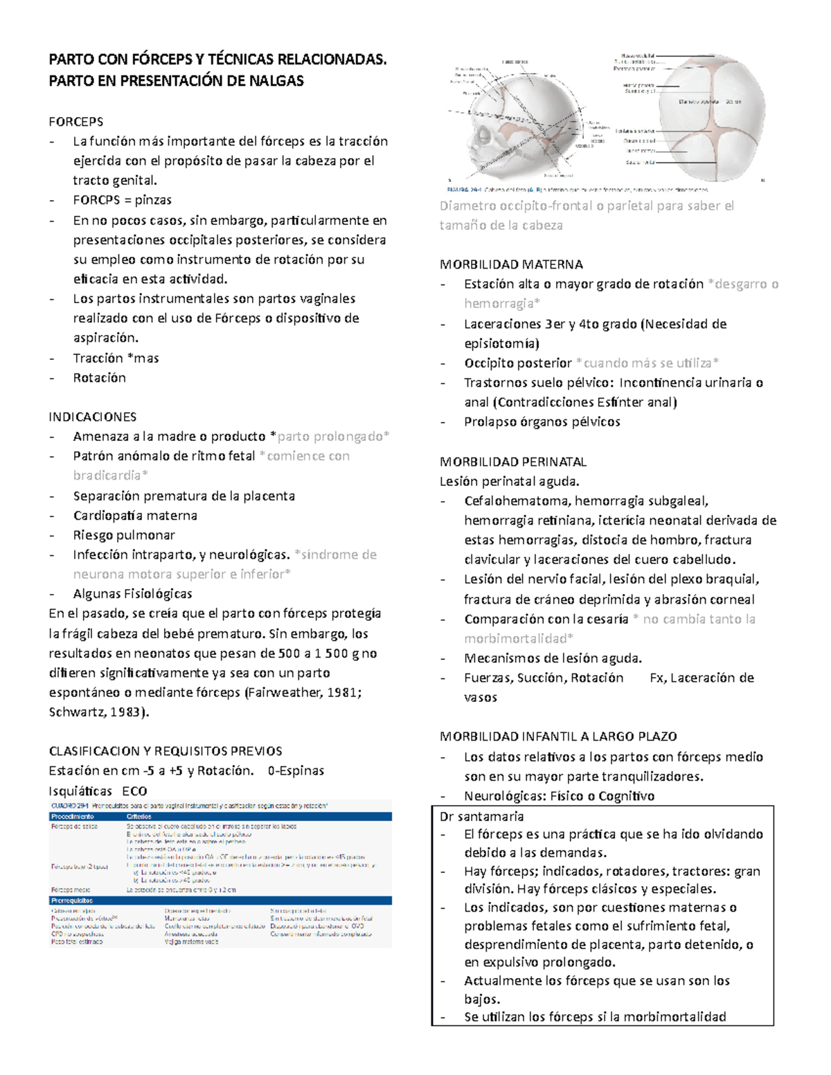 Parto Con Fórceps Y Técnicas Relacionadas DR Santamaria - PARTO CON ...