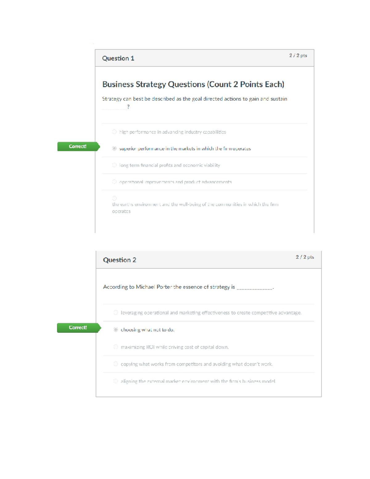 MGT8803 Strategy Exam with Answers SP21 - Question 1 pts Business ...