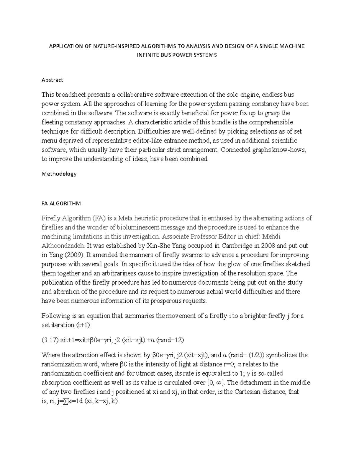 Application OF Nature 1 - APPLICATION OF NATURE-INSPIRED ALGORITHMS TO ...