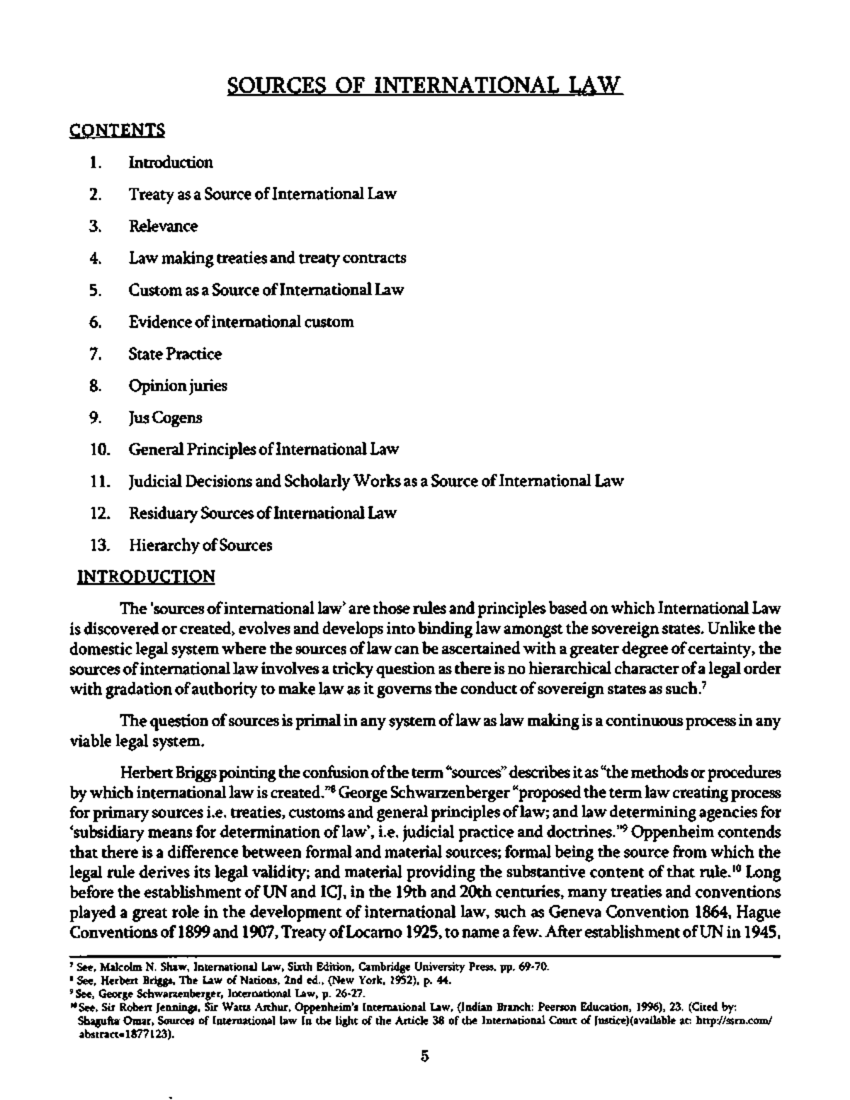 Sources of International Law - Public International Law - Studocu