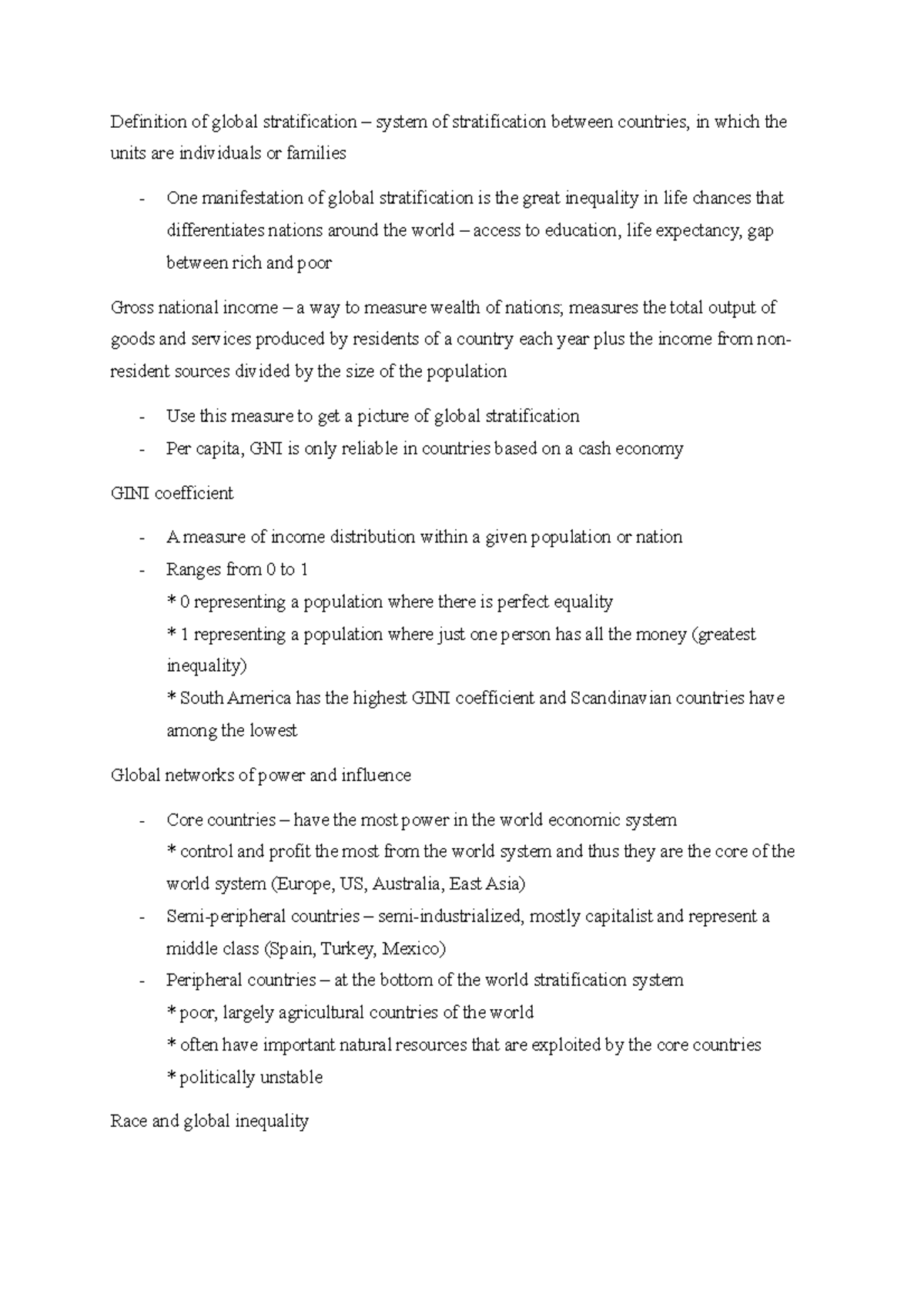 Chapter 9 lecture notes - Definition of global stratification – system ...