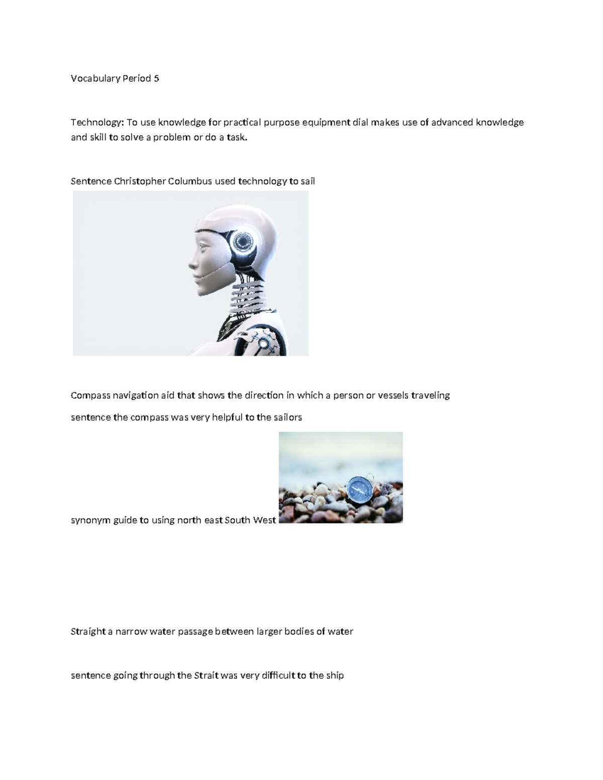 Vocab. period 5 ch1 - bui;vhjl. - Vocabulary Period 5 Technology: To ...