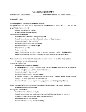 CS 115 final prep - CS 115 final prep 1. Is an object oriented programming language derived from ...