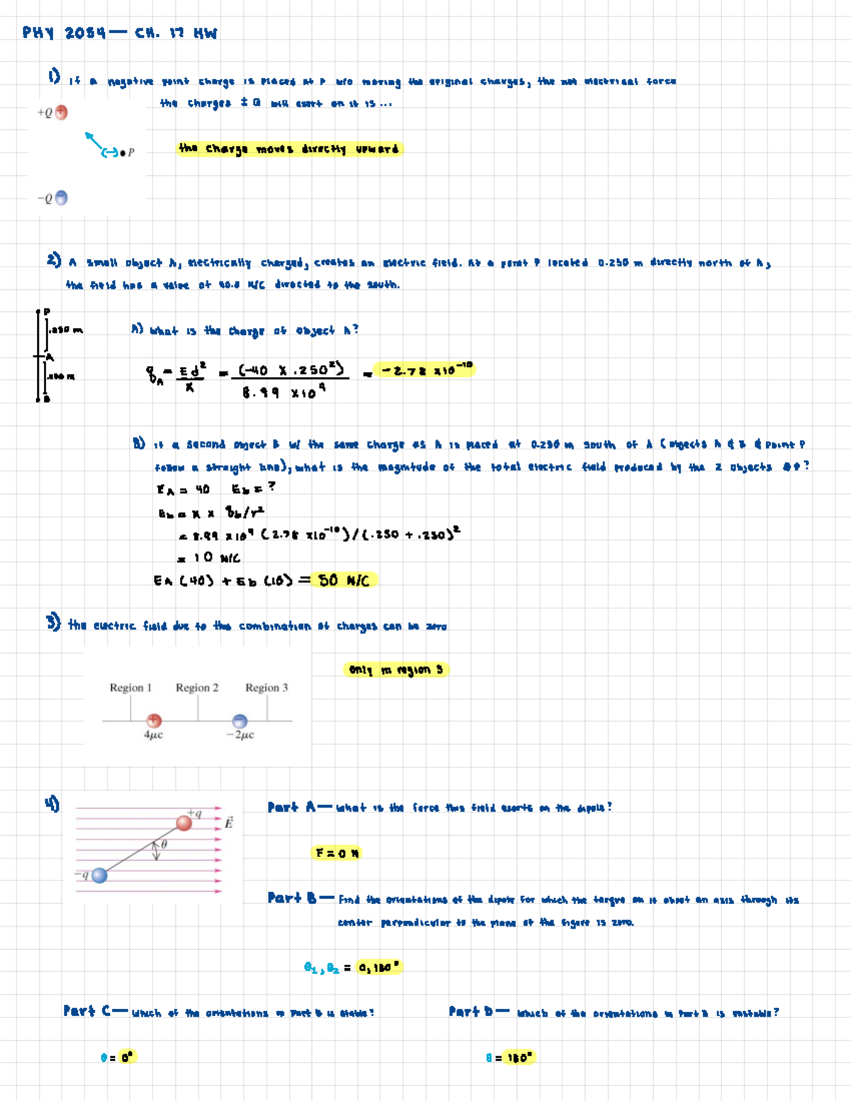 Physics 2 CH 17 lecture notes - ####### PHY 2054 CH. 17 HW 1) If a ...