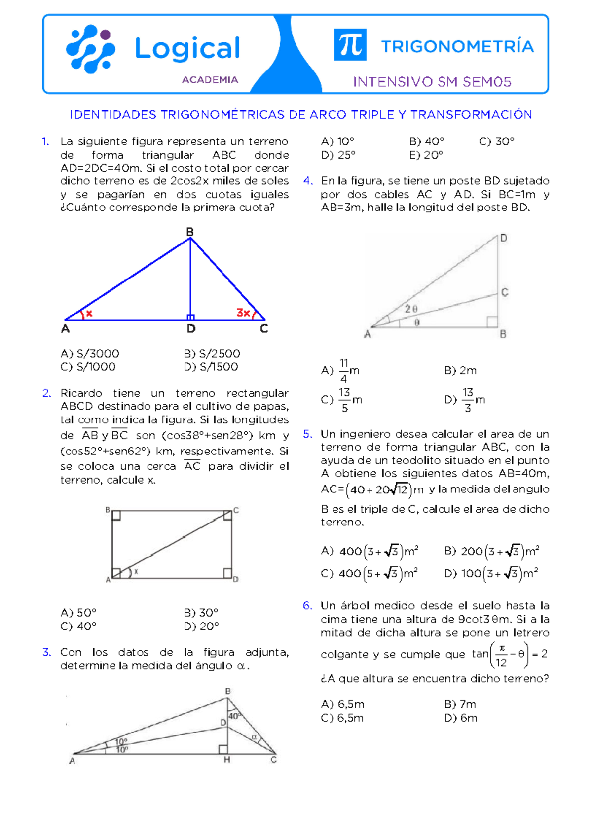5 Inten SM Trigo - INTENSIVO SM SEM IDENTIDADES TRIGONOMÉTRICAS DE ARCO ...