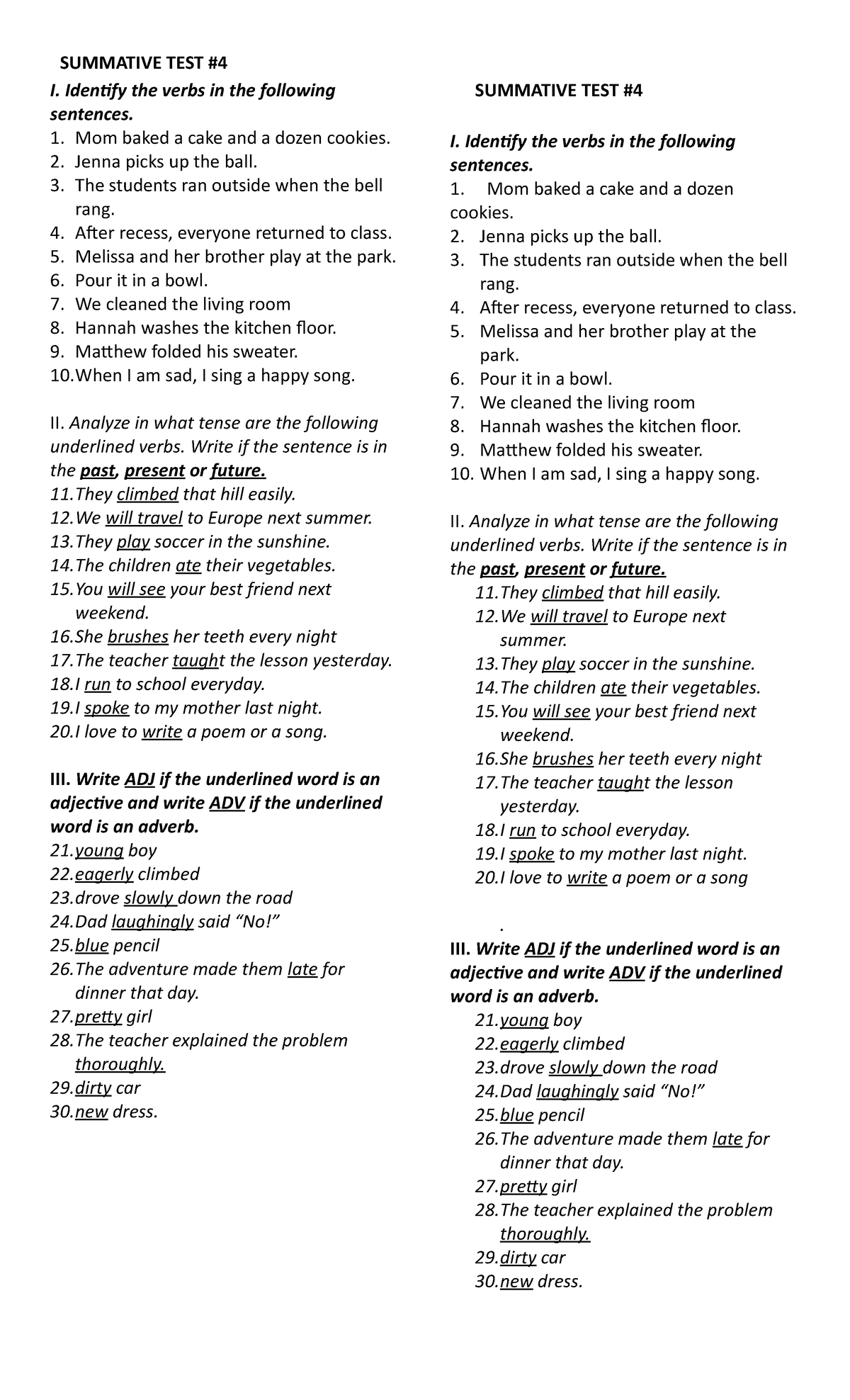 Summative TEST English 8 WEEk 7 8 - SUMMATIVE TEST I. Identify the ...
