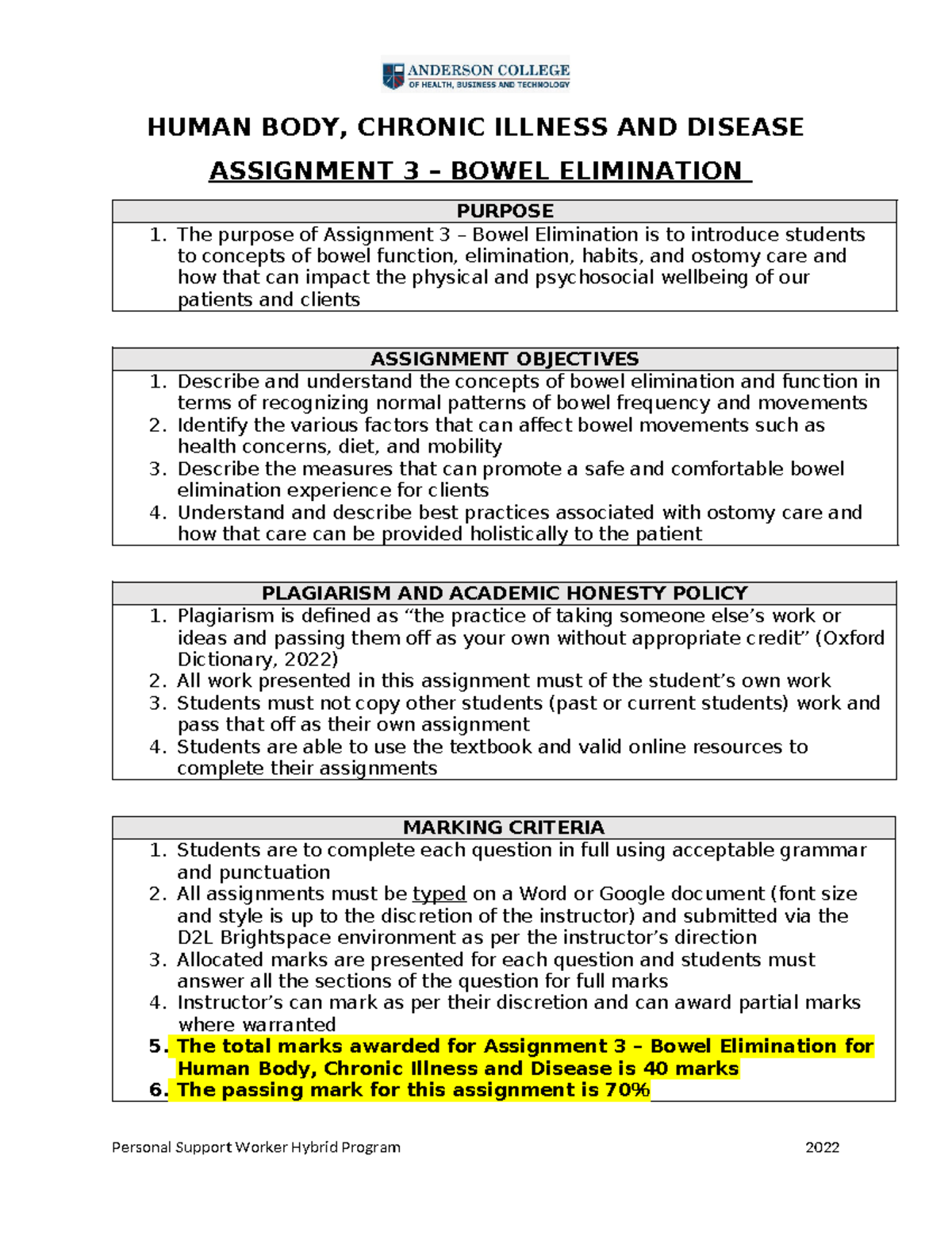 4Human Body - Assignment 3 - Bowel Elimination (2) (1) (1) (1) - HUMAN ...