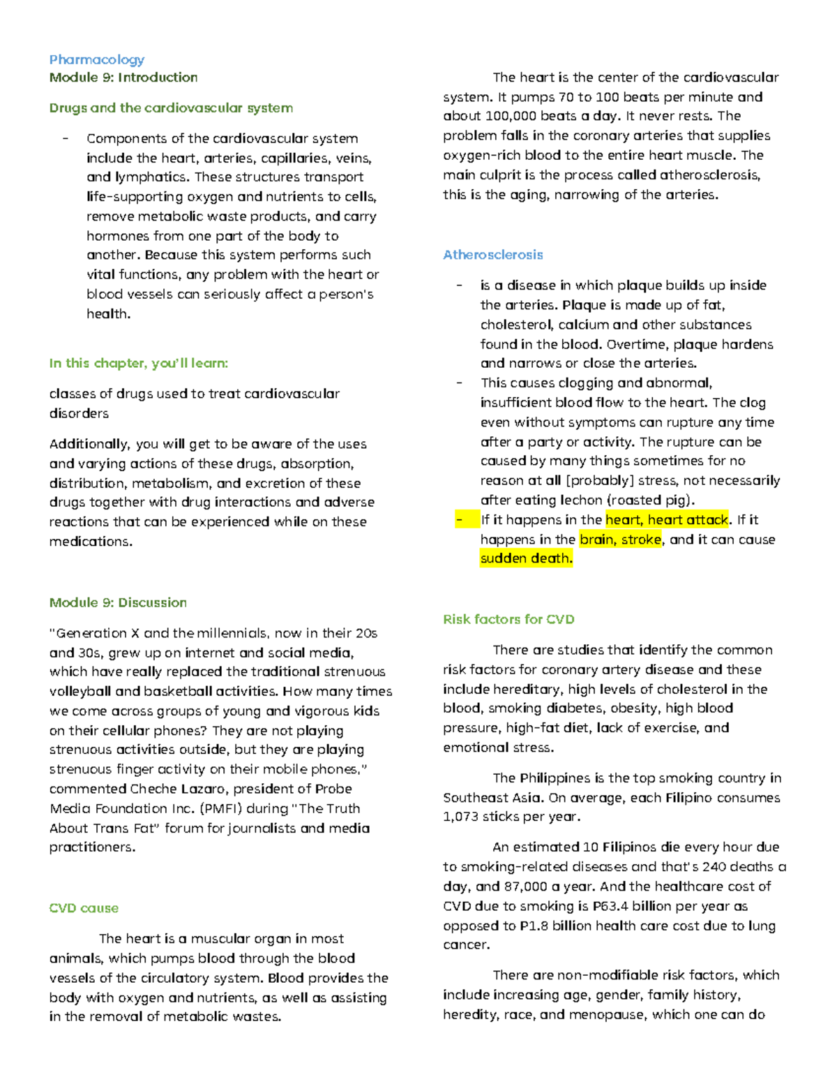Pharma-M9-M10 - Pharmacy - Module 9: Introduction Drugs and the ...