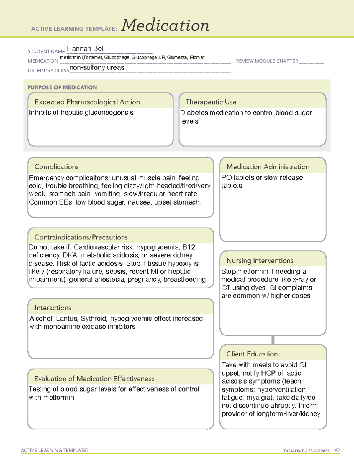 Metformin med temp - med card - ACTIVE LEARNING TEMPLATES THERAPEUTIC ...