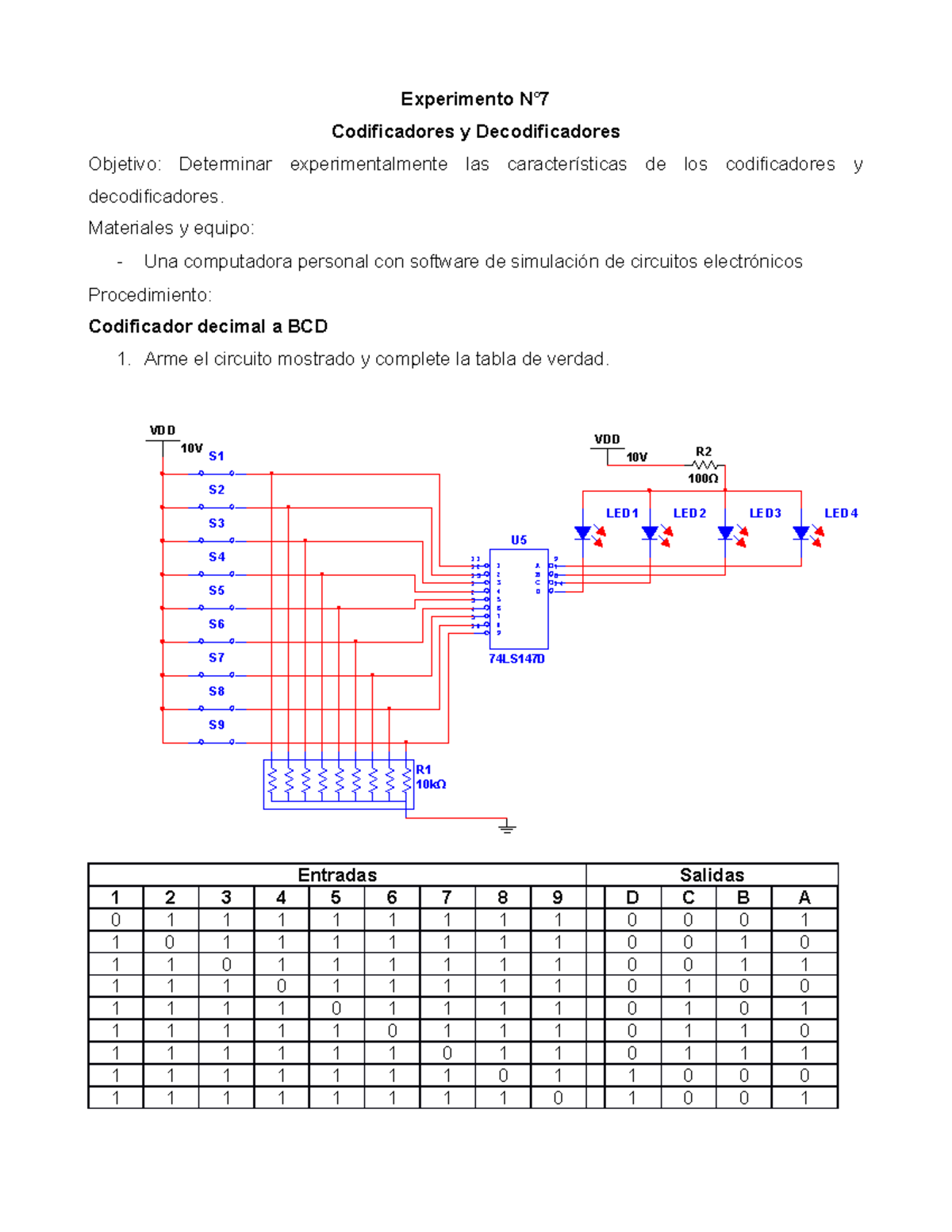 Exp7Cod - codificador y decodificador - Experimento N° Codificadores y ...