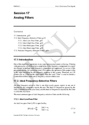 Session 24 - Interpolation - DMX4411 Unit 3: Discrete-Time signals 78 Copyright © 2020, The Open ...