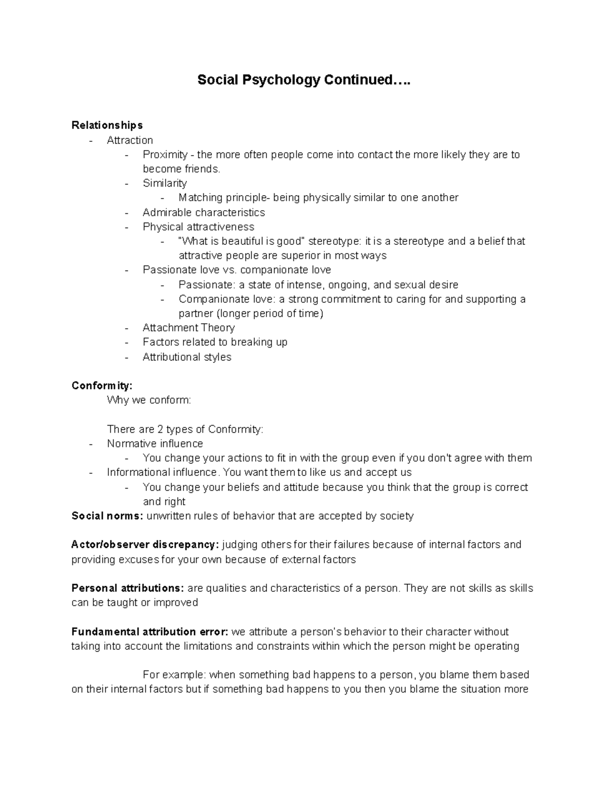 Part 3 social Psychology - Social Psychology Continued ...
