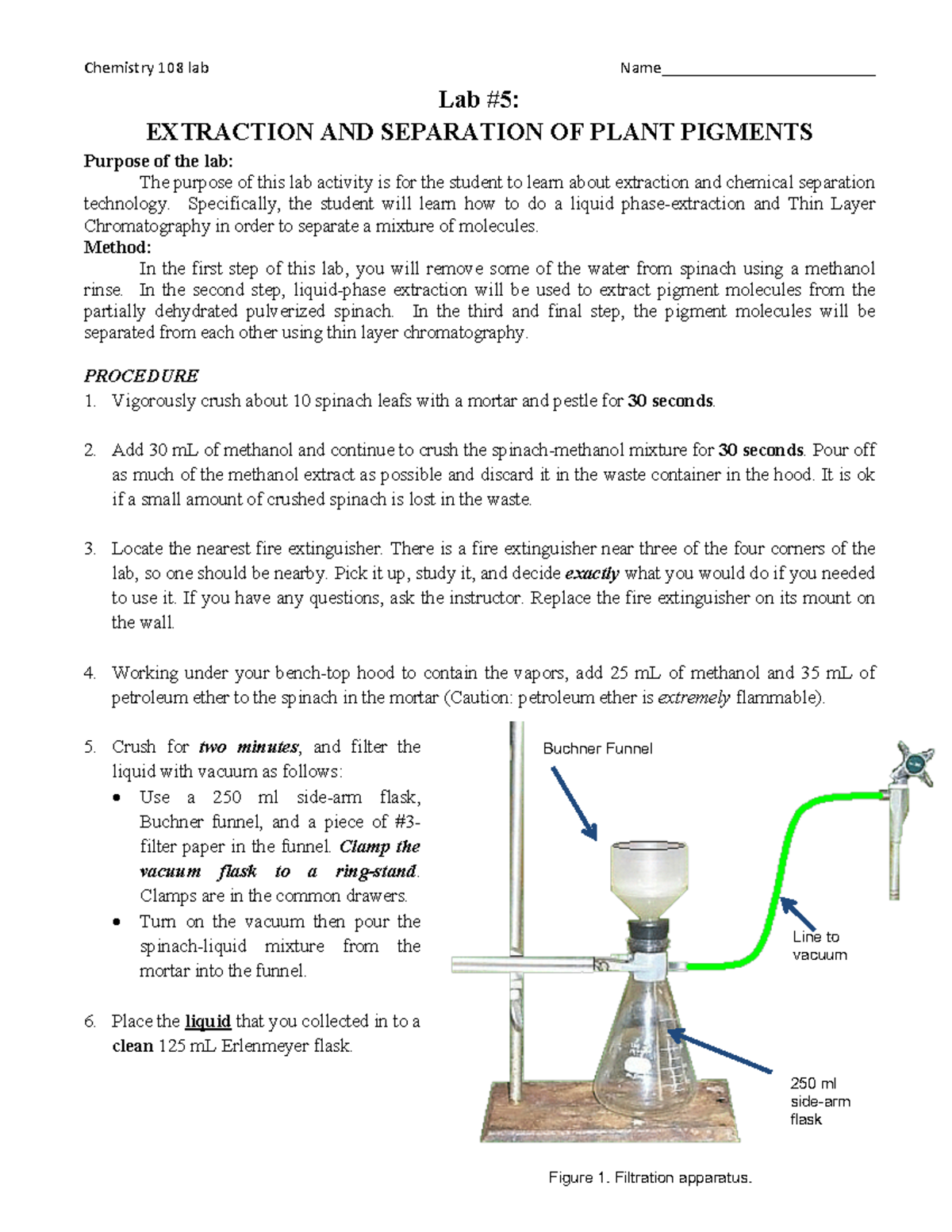 Lab 05 - Extraction and Separation - Warning: TT: undefined function ...