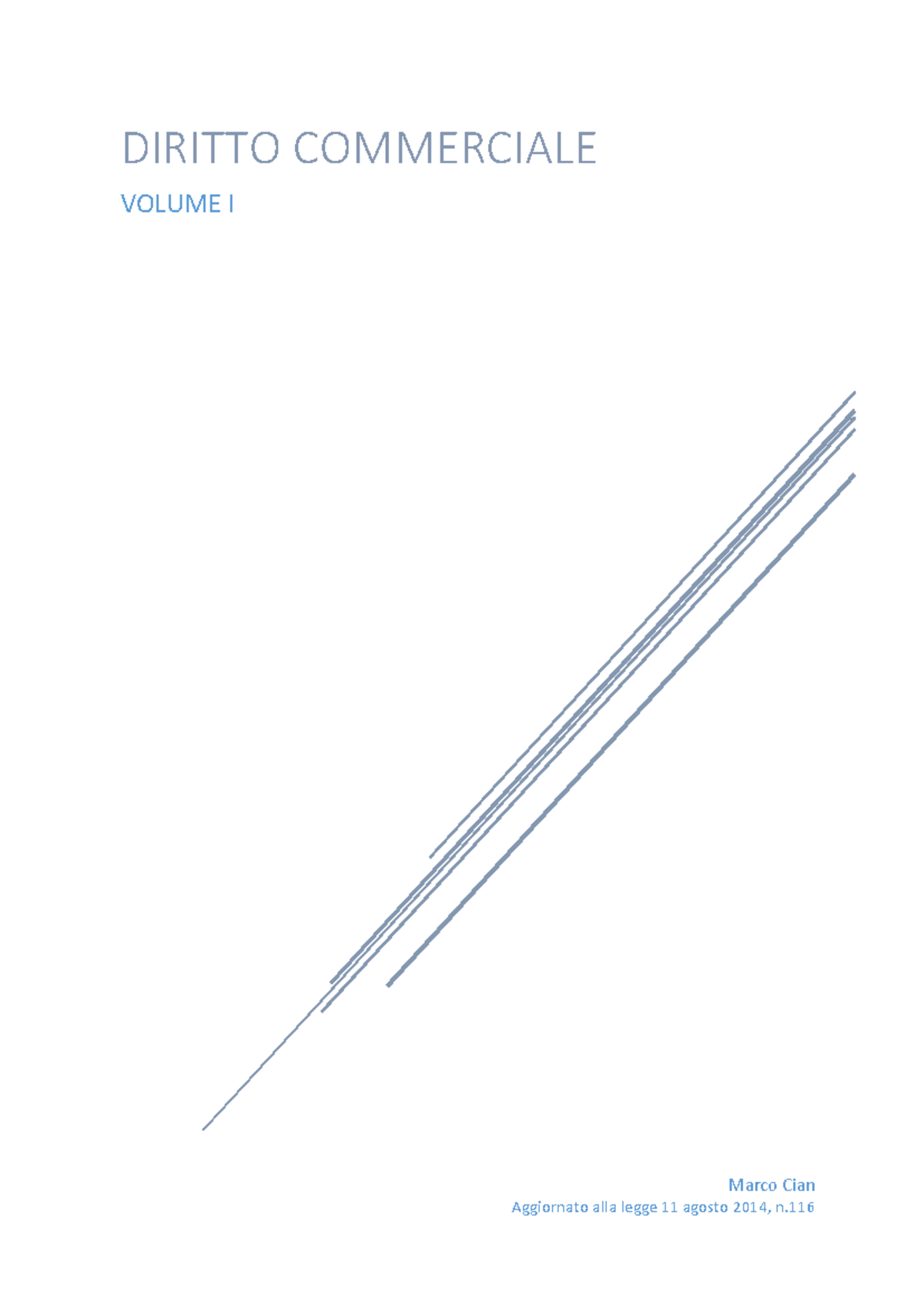 Riassunto- diritto commerciale- cian - Marco Cian Aggiornato alla legge ...
