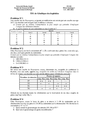 Cours Biologie cellulaire S1 Tous les chapitres de la Partie 1 2021-22 ...