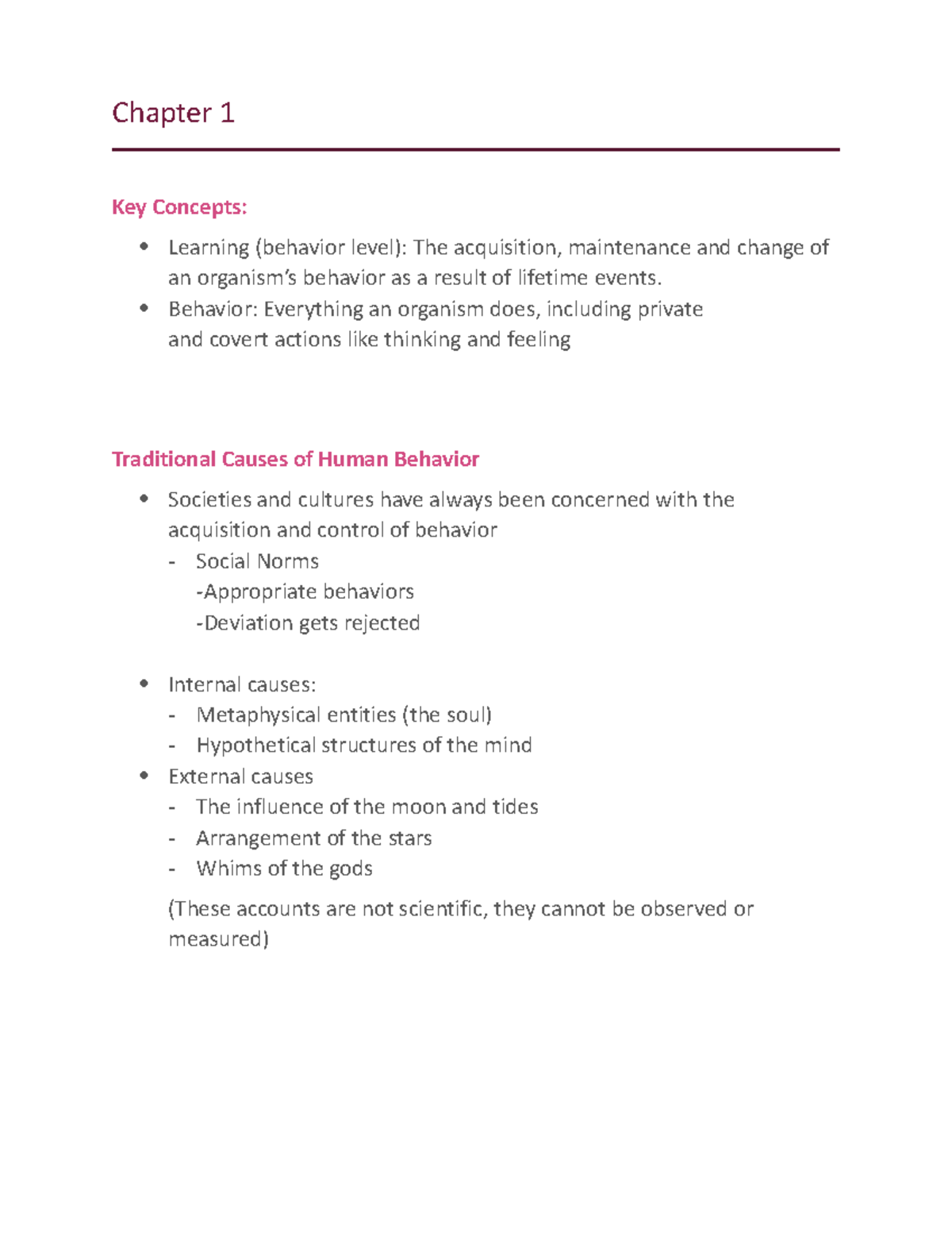 Chapter 1 - EAB - EAB NOTES - Chapter 1 Key Concepts: Learning ...