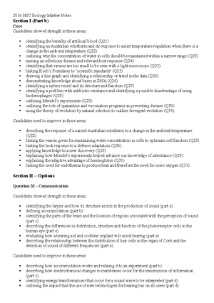 11 hsc bio notes - 2011 HSC Notes from the Marking Centre Biology ...