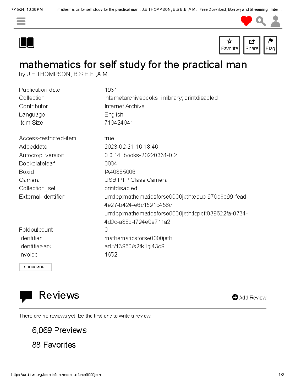 Math PDF - N/A - 🕮 mathematics for self study for the practical man by ...