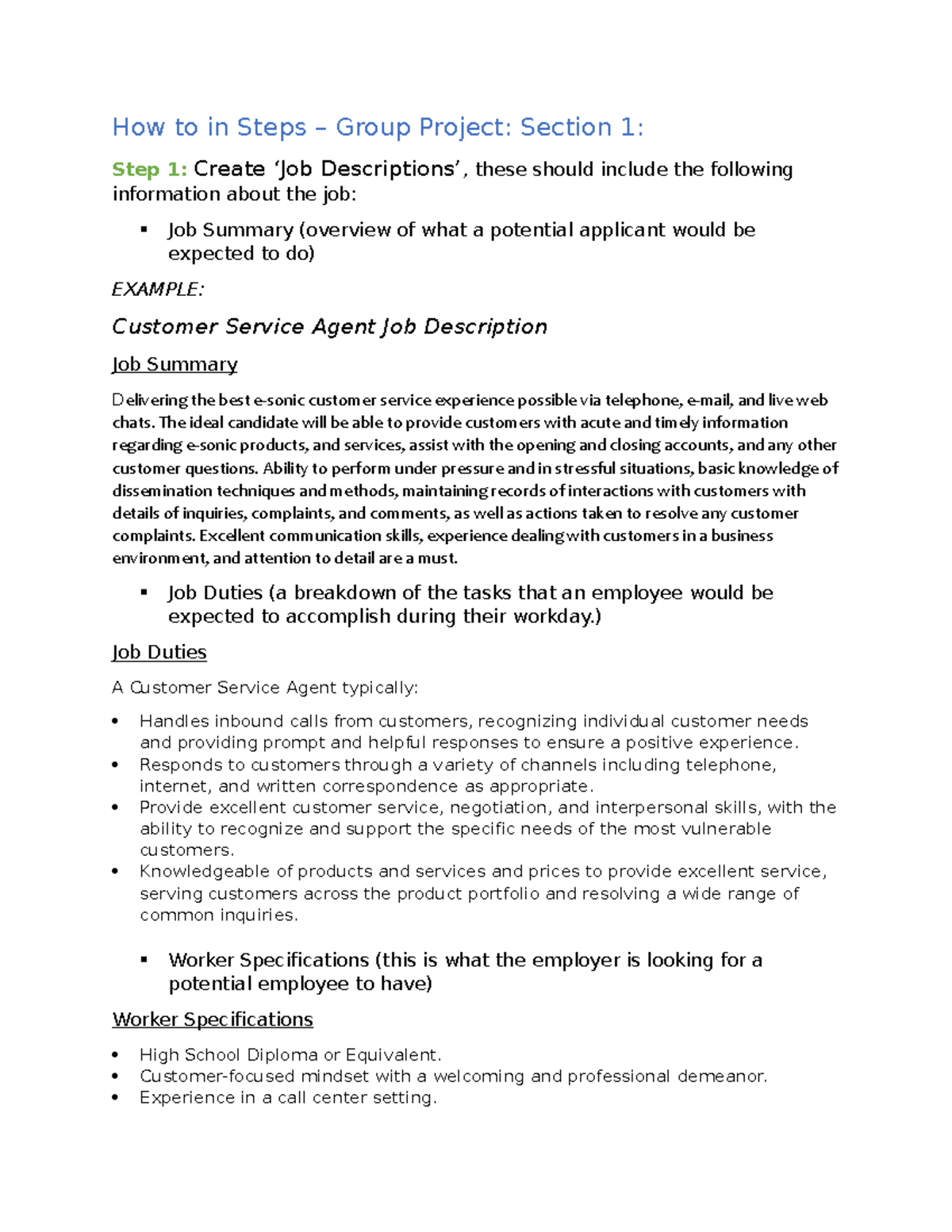 How to in Steps Section 1 - How to in Steps – Group Project: Section 1 ...