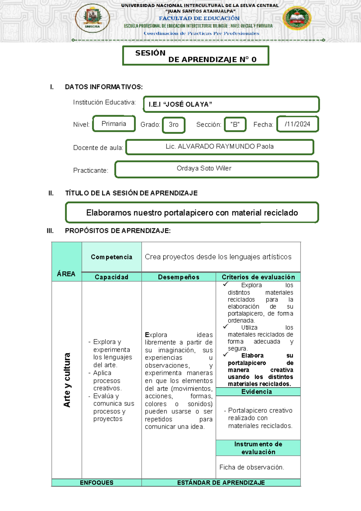 S.A Arte y cultura. Elaboramos nuestro portalapiceros con material ...