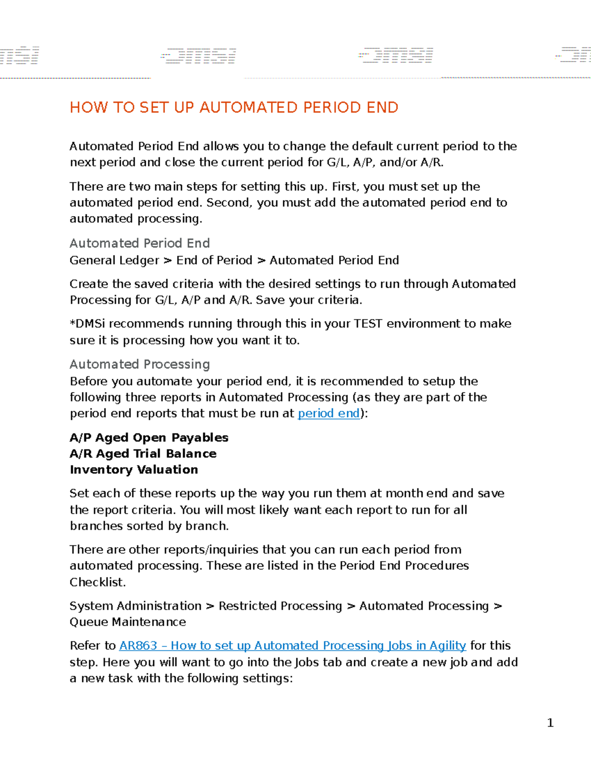 How to set up Automated Period End - HOW TO SET UP AUTOMATED PERIOD END ...