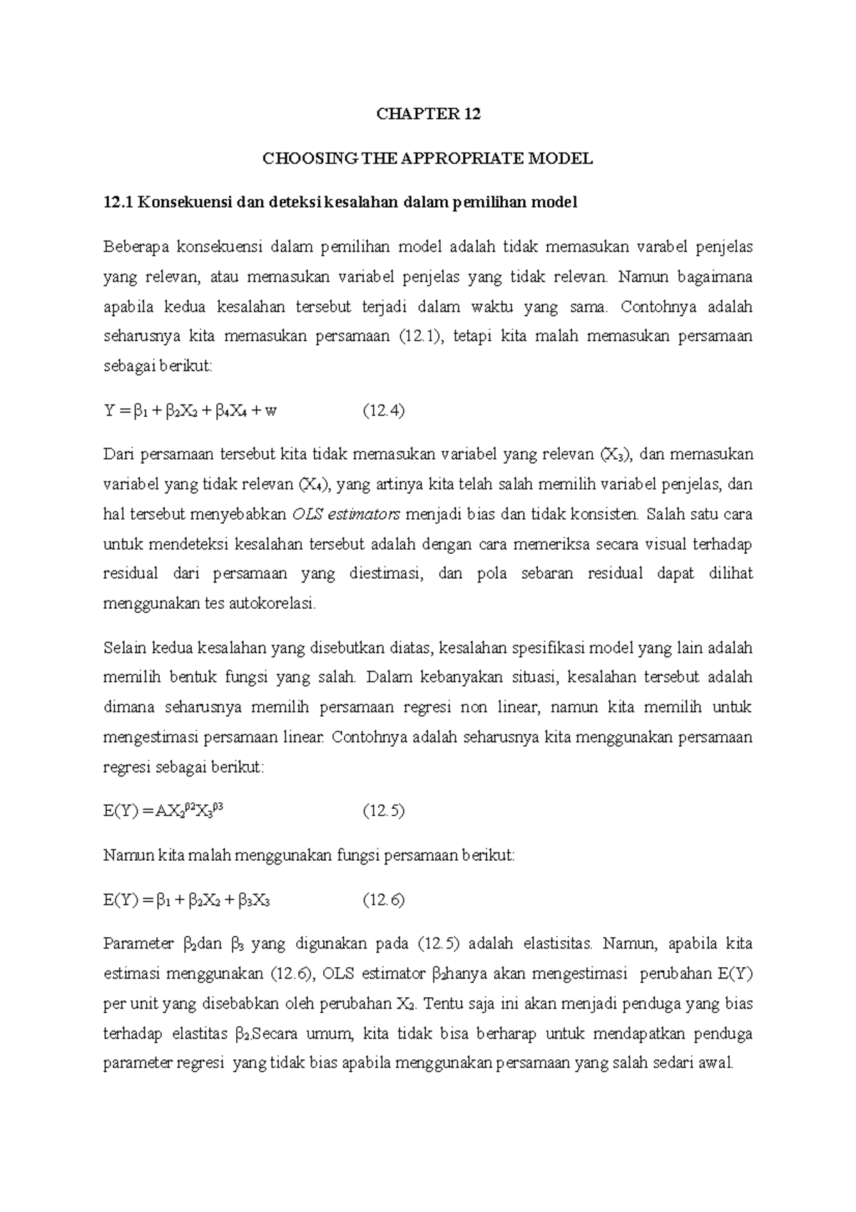 Chapter 12 - Summary Introductory Econometrics: A Modern Approach ...