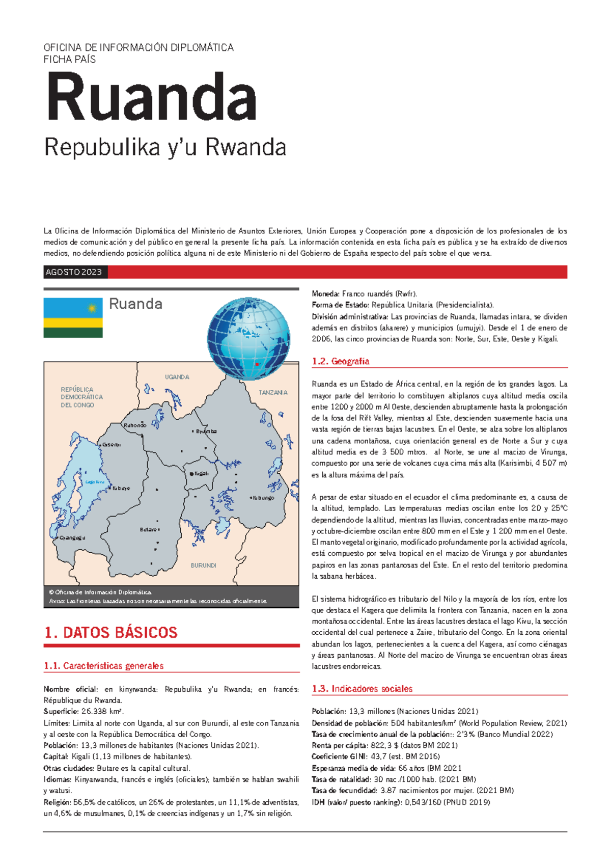 Ruanda Ficha PAIS - kkkd - Ruanda Repubulika y’u Rwanda OFICINA DE ...