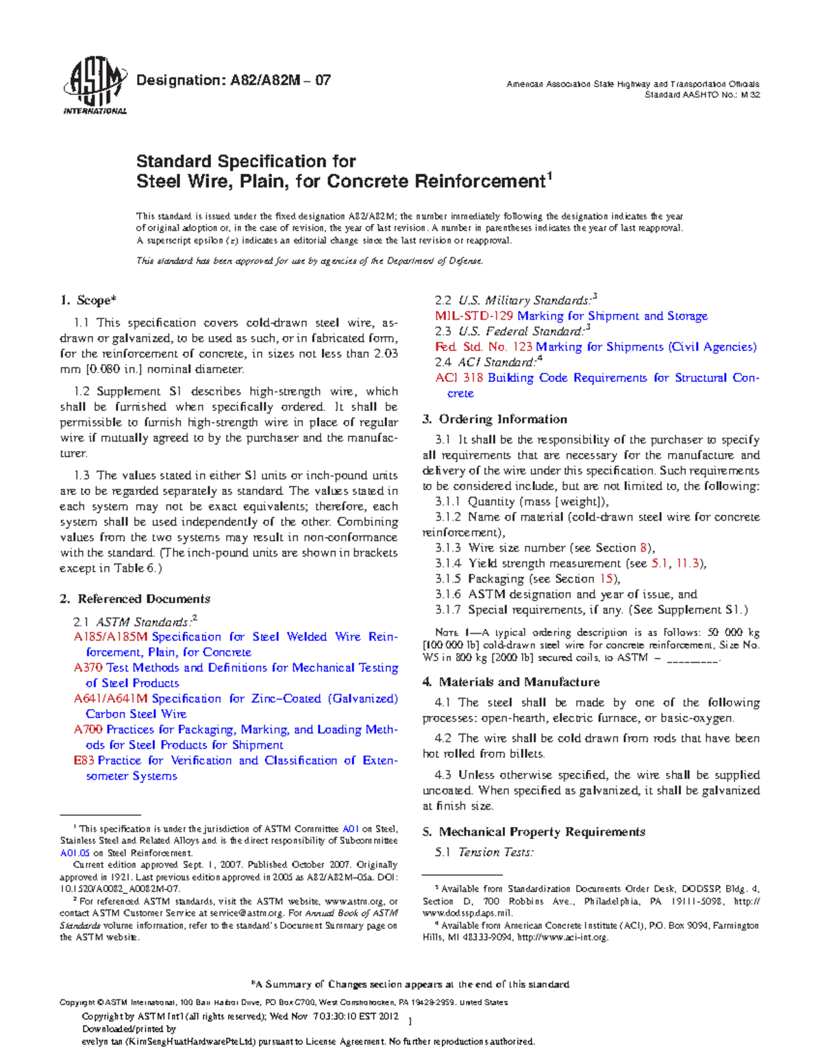 ASTM A82-A82M-07 - Norma ASTM - Designation: A82/A82M − 07 American ...