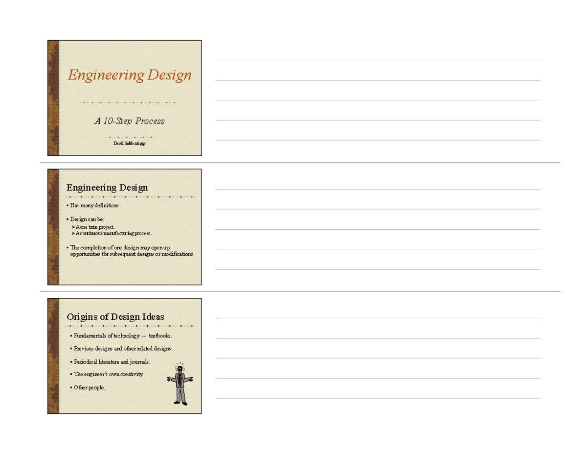 Lecture 3 - 10 Step Engineering Design - A 10-Step Process Engineering ...