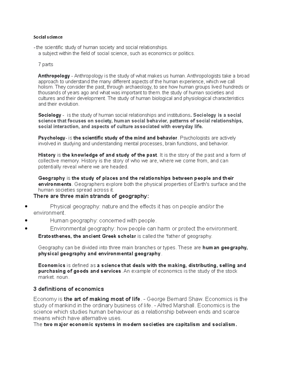 Social science - Social science the scientific study of human society ...