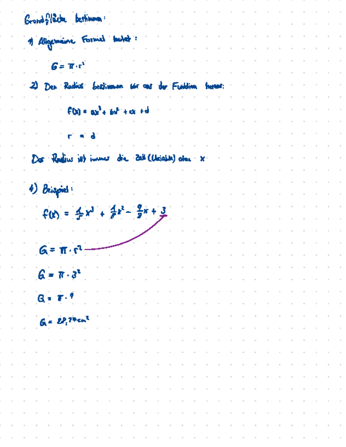 Grundflächebestimmen - Mathematik - Grundfläche bestimmen : 1 ...