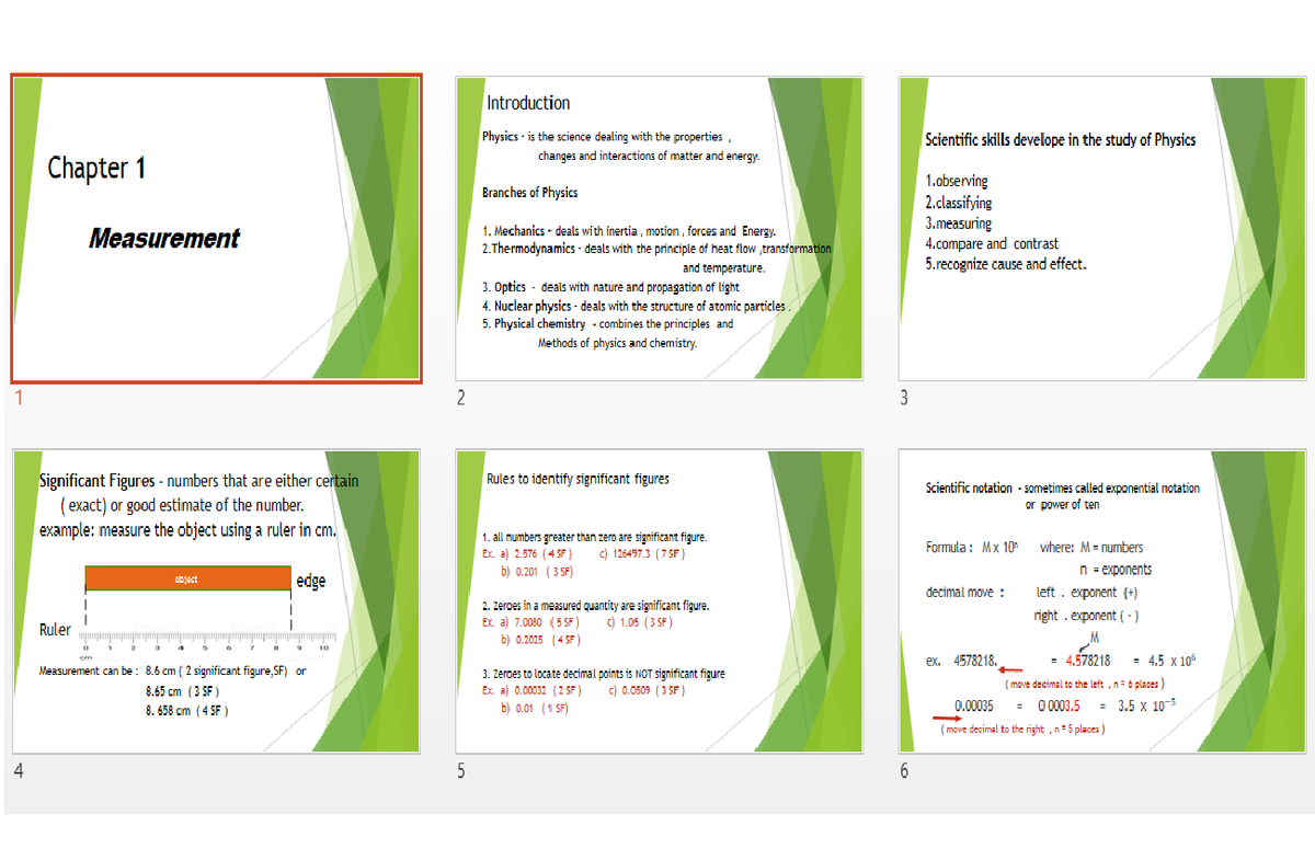 PPT- Measurements - REVIEWER - College Physics 1 - Studocu