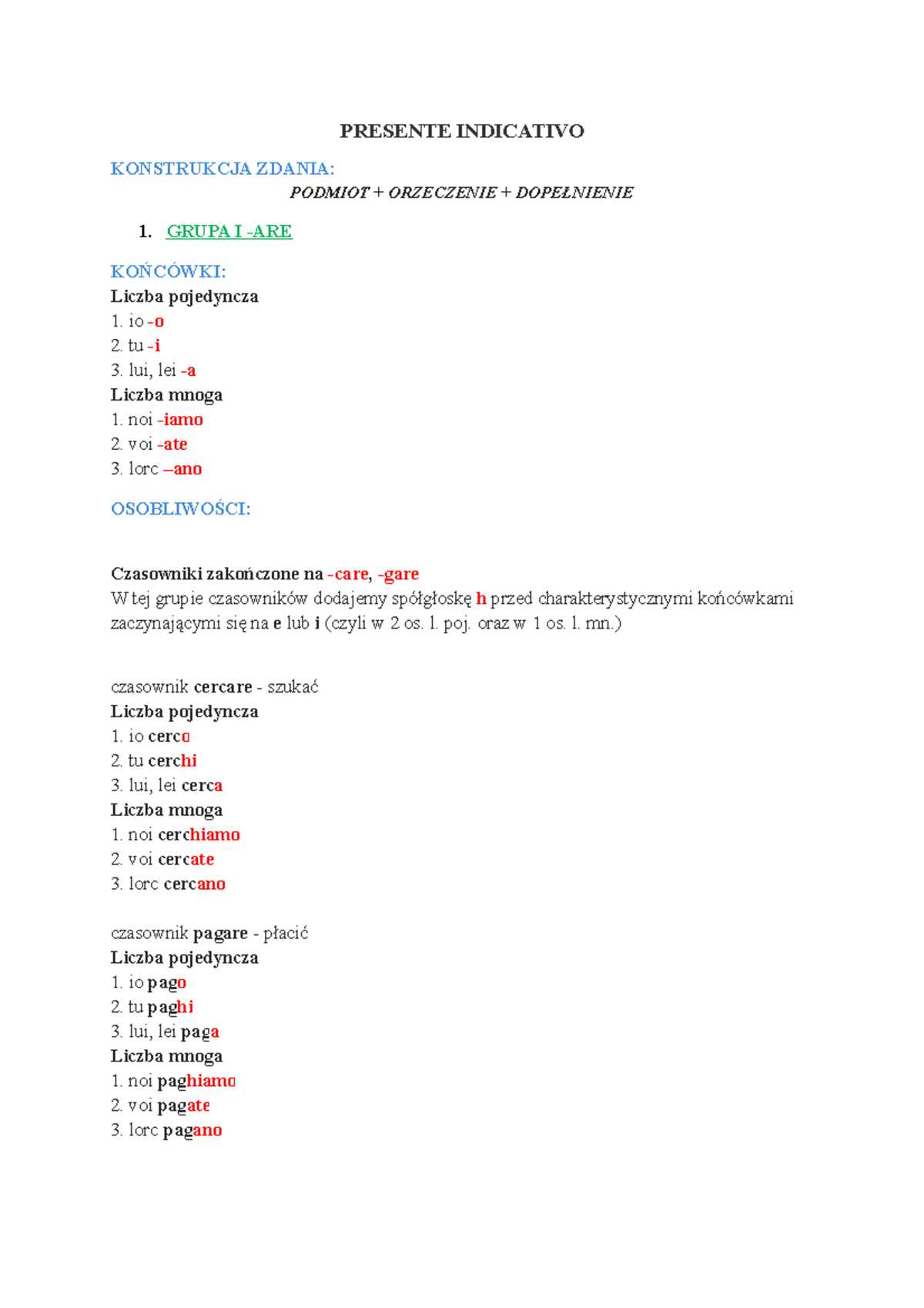 El Presente De Indicativo