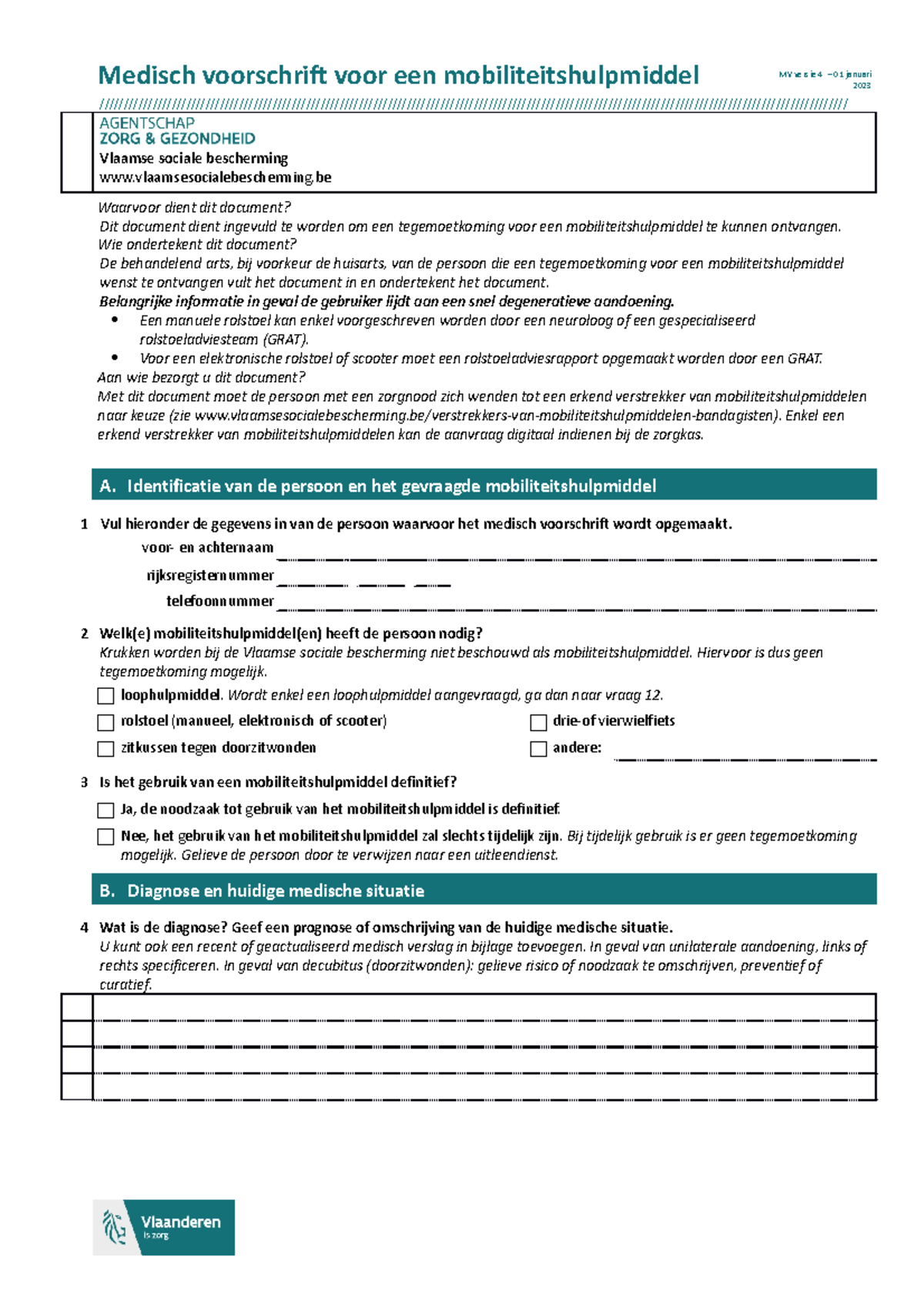Medisch voorschrift mobiliteitshulpmiddel - Medisch voorschrift voor ...
