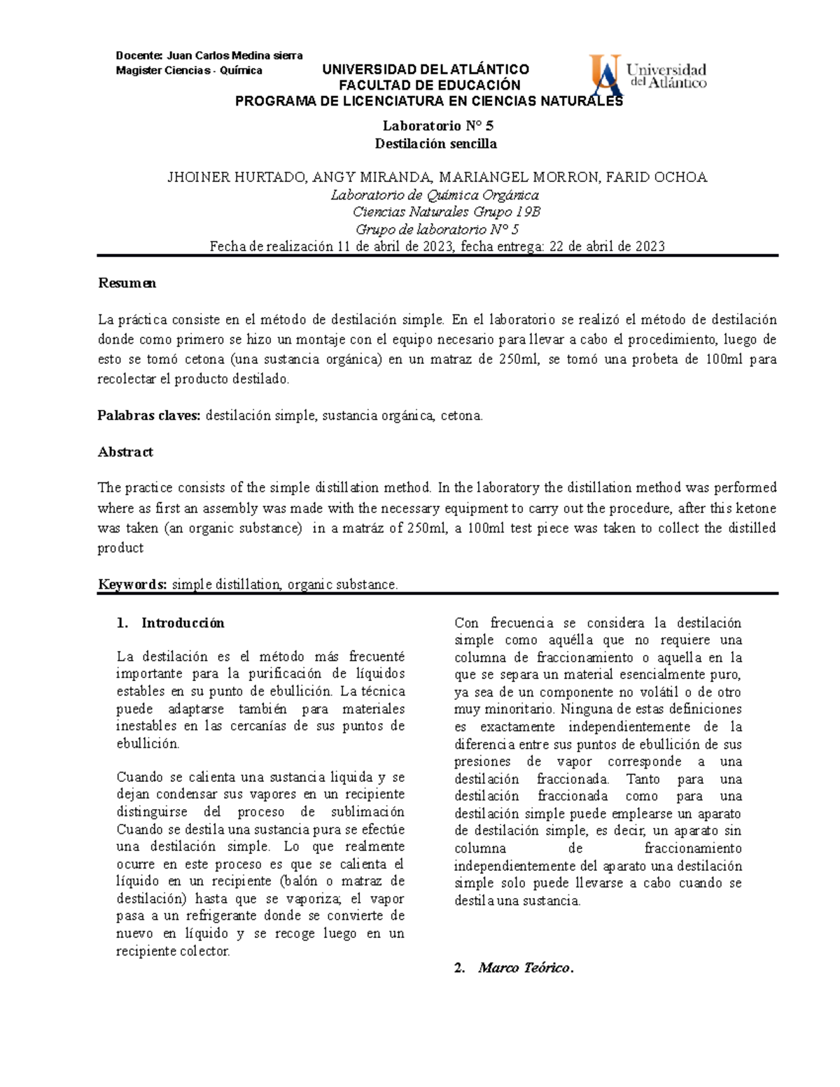 Destilacion Sencilla sin imágenes - Magister Ciencias - Química ...