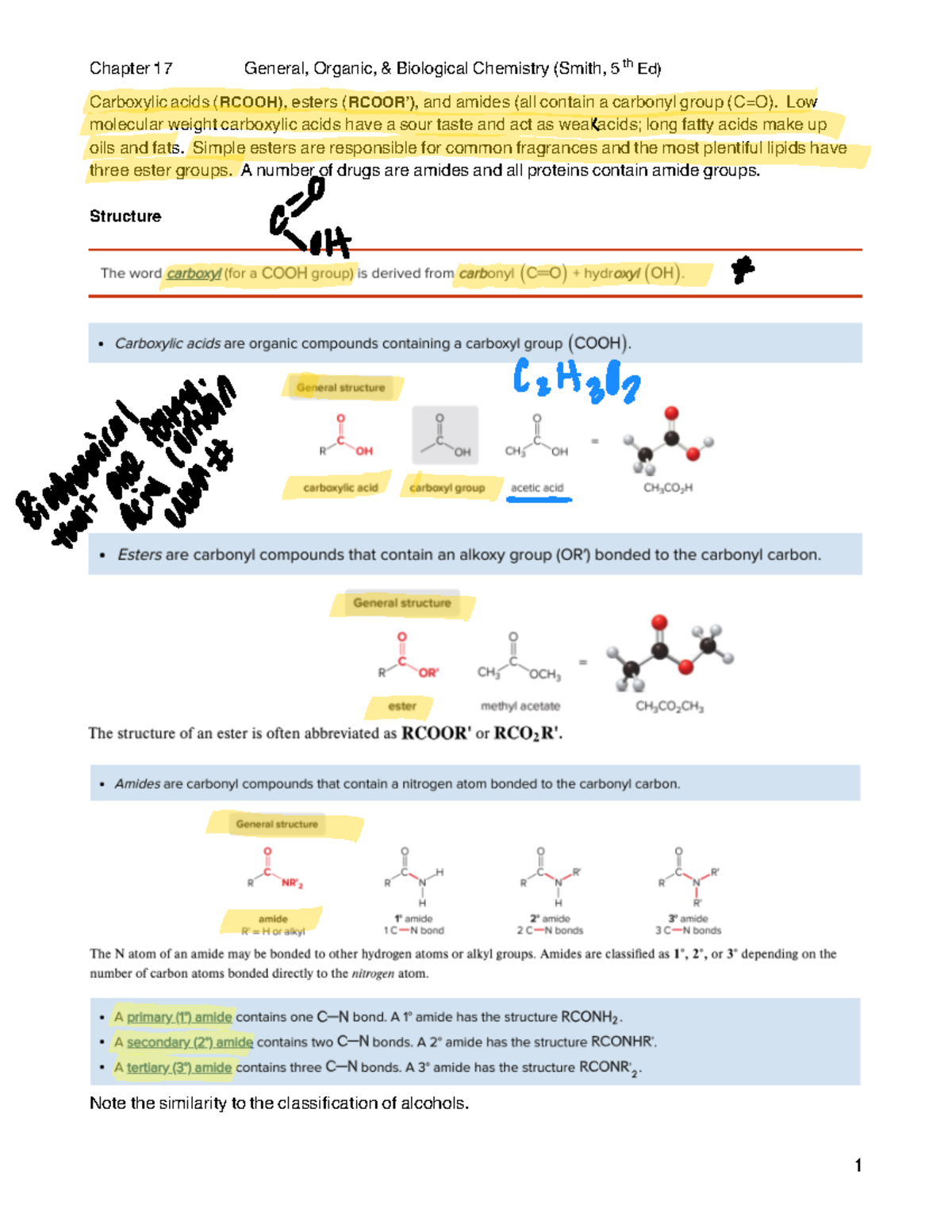 Smith Chapter 17 - Chapter 17 General, Organic, & Biological Chemistry ...