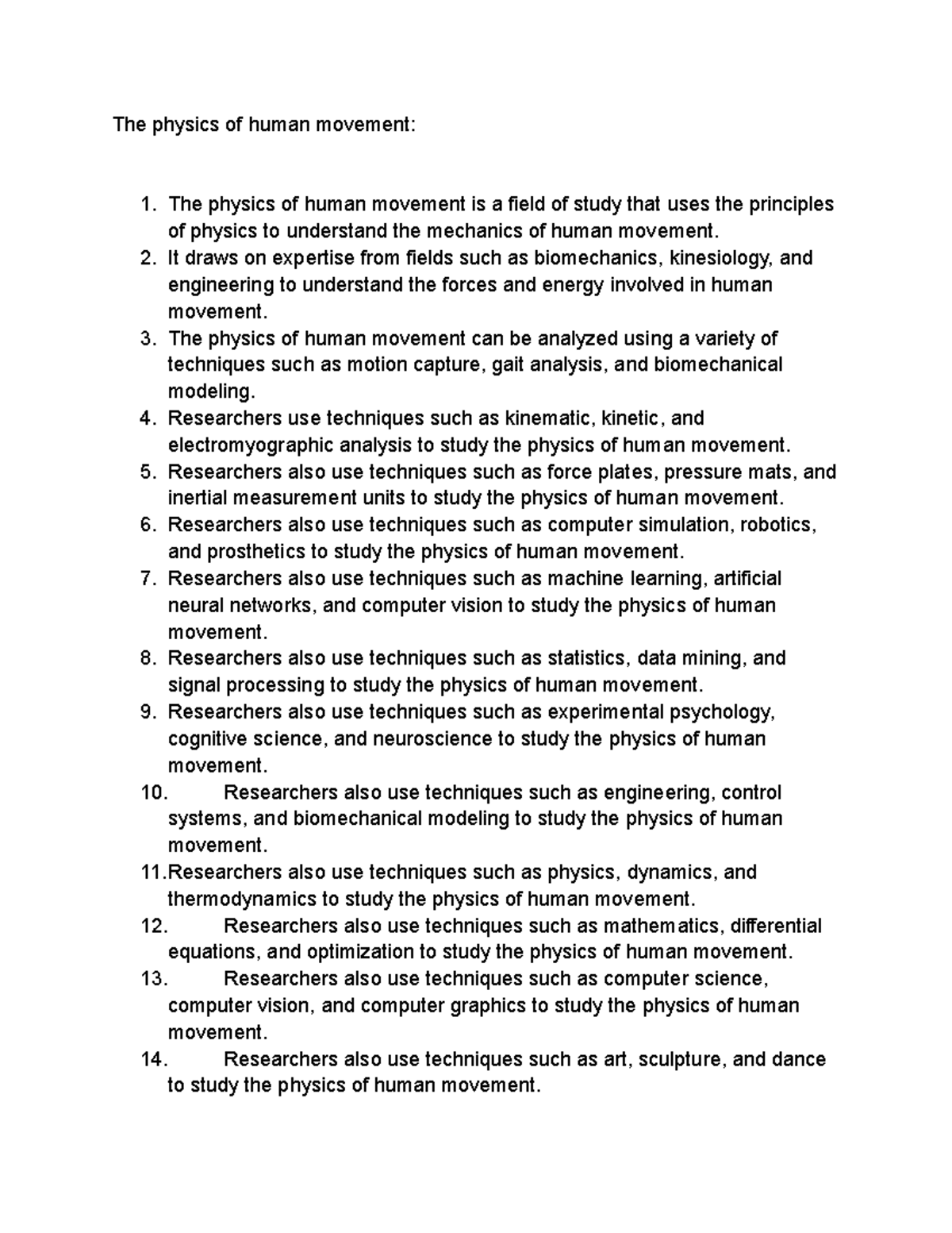 The physics of human movement - The physics of human movement: The ...