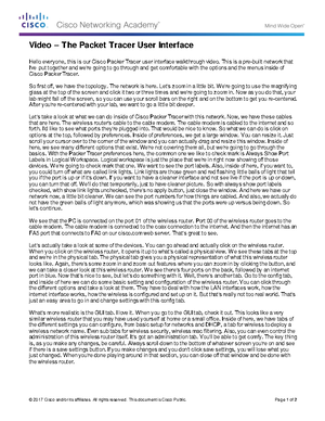 2.1.1.2 Packet Tracer - Deploying and Cabling Devices - Computer ...