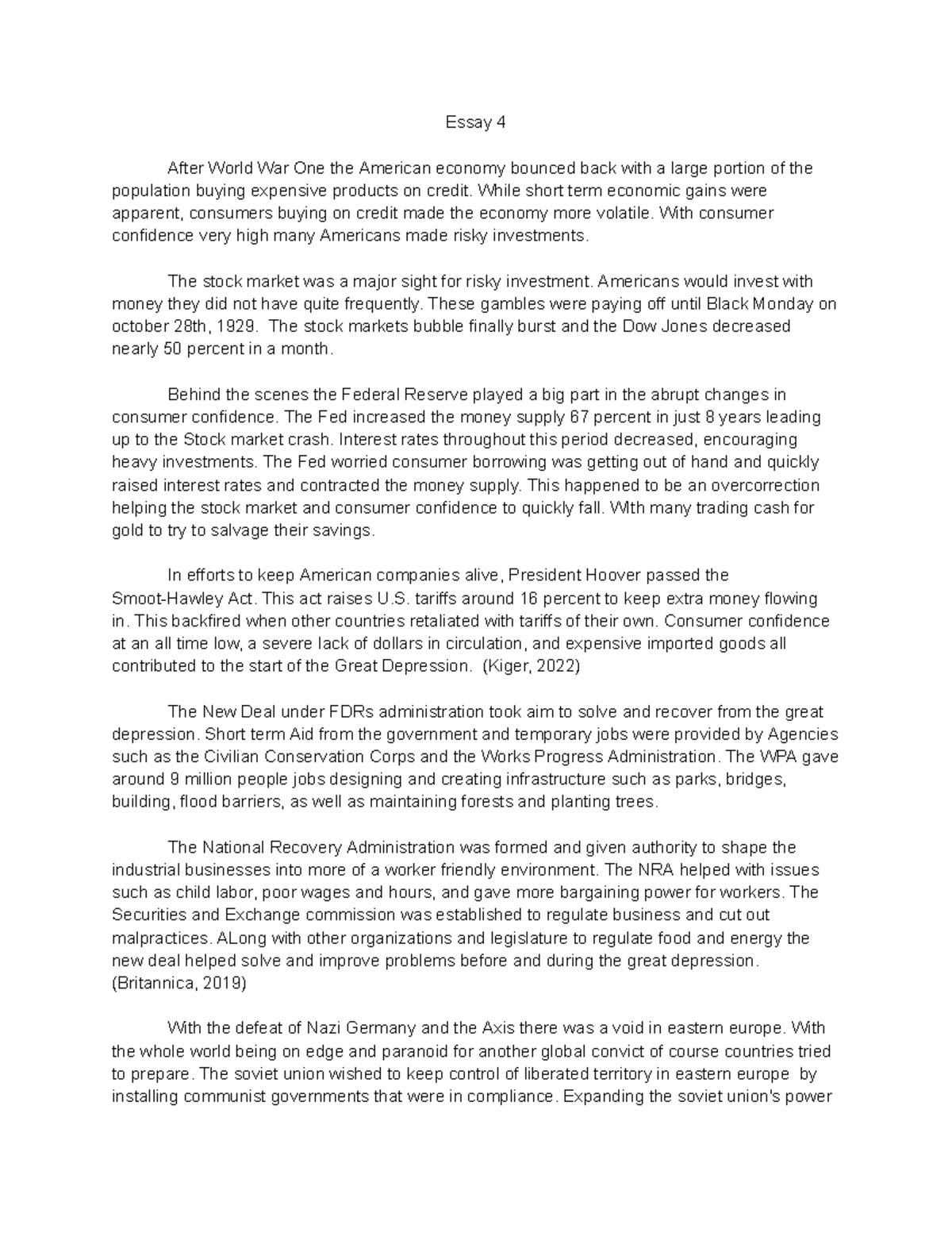 Essay 4 - Google Docs - passed on my first try with this document. dont ...