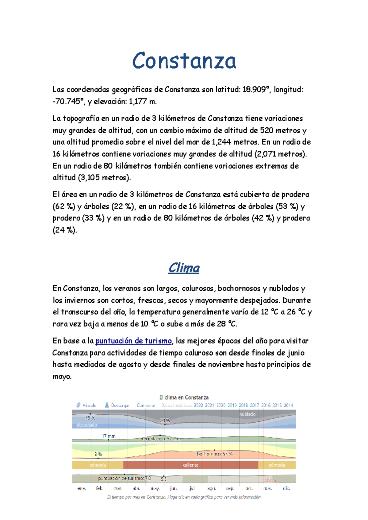 Constanza - trabajo final - Constanza Las coordenadas geográficas de ...