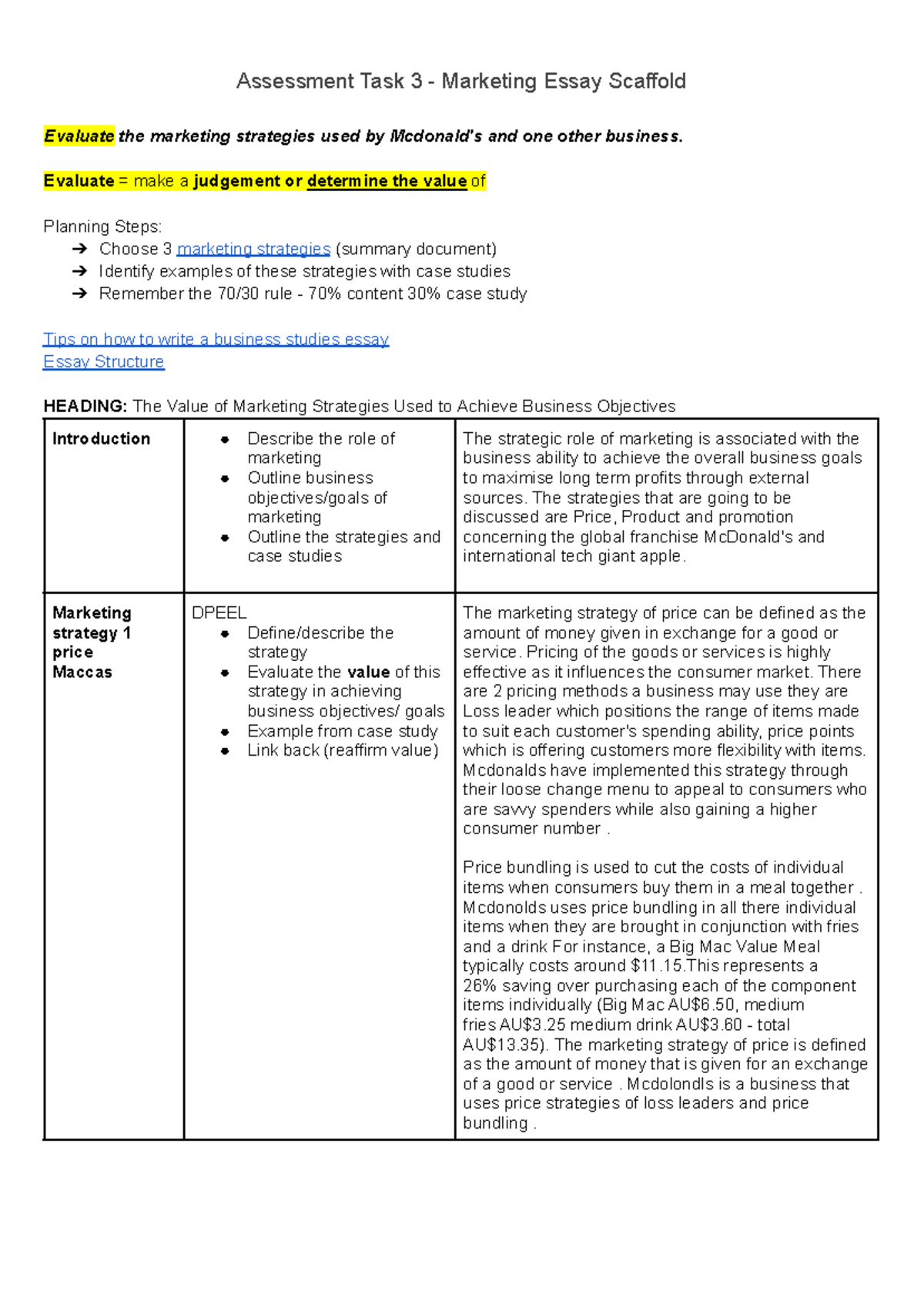 Gabriella Watterson - Assessment Task 3 - Marketing - Assessment Task 3 ...
