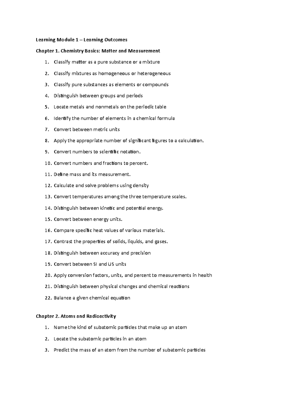 Learning Module 1 - Learning Outcomes - Learning Module 1 – Learning ...