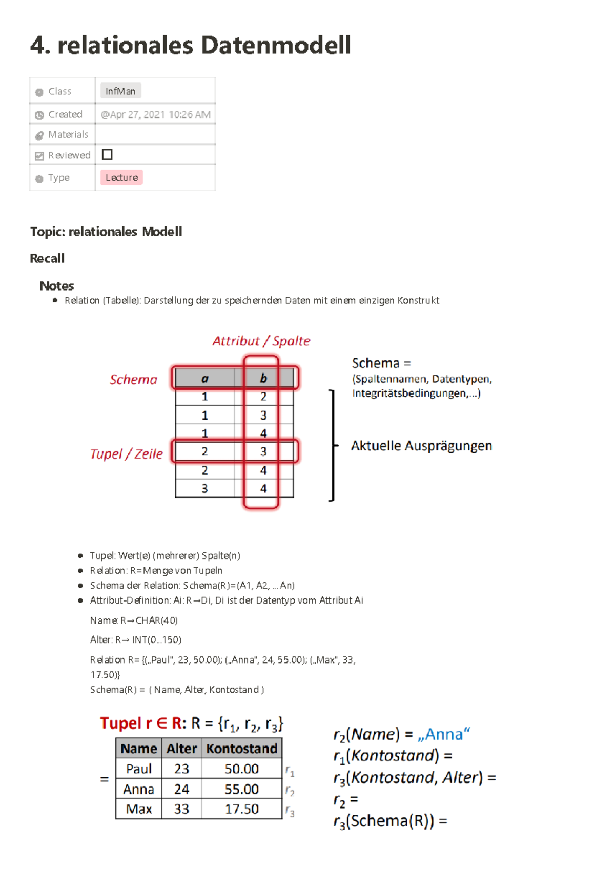 SS21 Notizen - 4 relationales Datenmodell 703570 ...