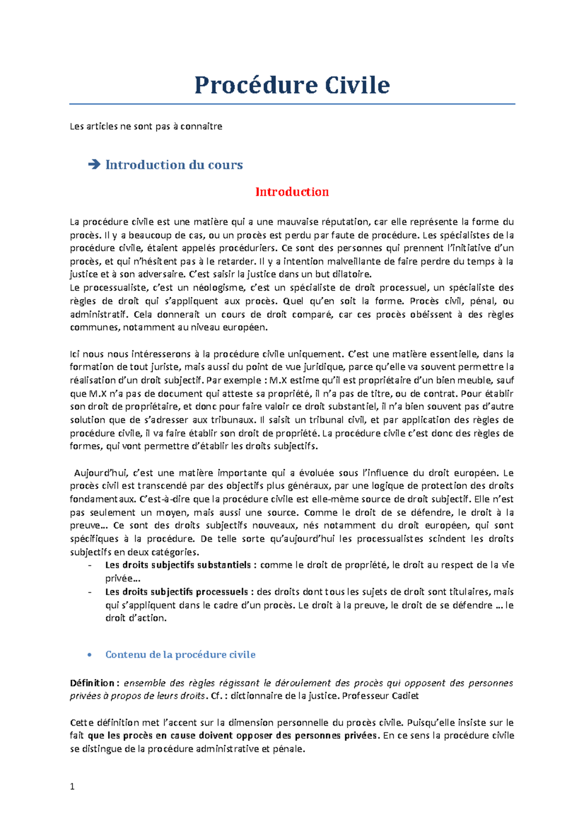 Procédure civile - Cours de licence de droit. - Warning: TT: undefined function: 22 Warning: TT ...