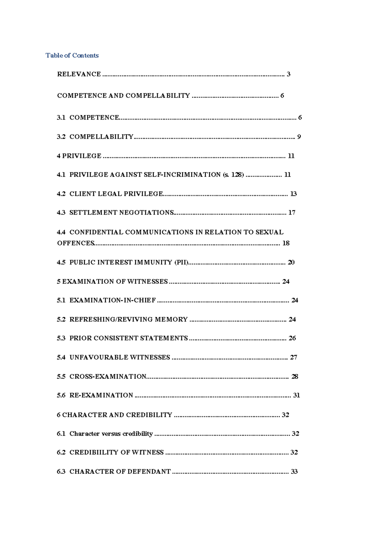 25196-sample - Summary notes for the final exam - Table of Contents ...