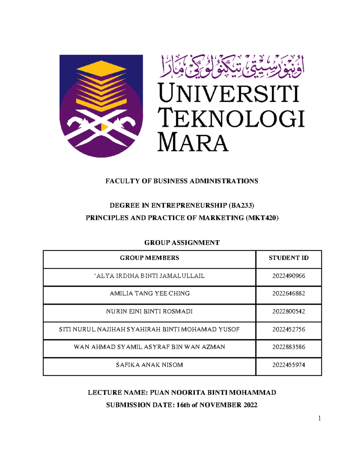 Samsung - FACULTY OF BUSINESS ADMINISTRATIONS DEGREE IN ...
