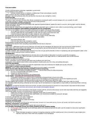 Chapter 10 Sustainability and the Natural Environment Notes ...